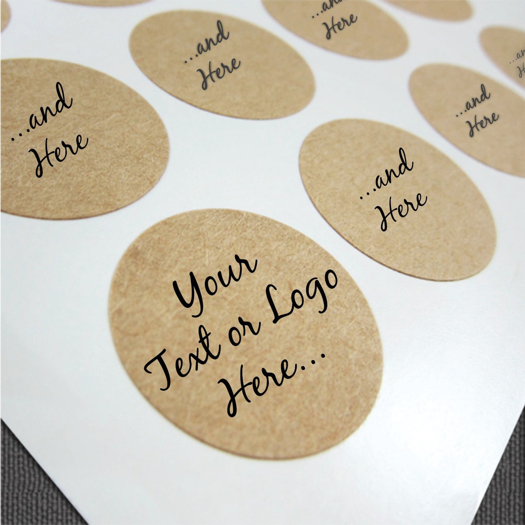 Custom Sticker, 1.5in BROWN KRAFT, Round Label, Etsy Shop Product ...