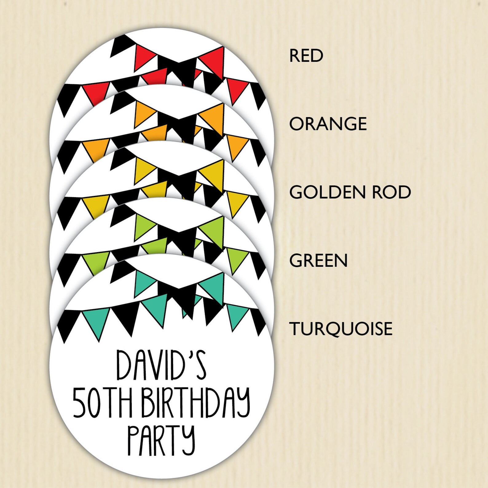 Custom Favor Label Birthday Sticker for Candy Buffet or | Etsy