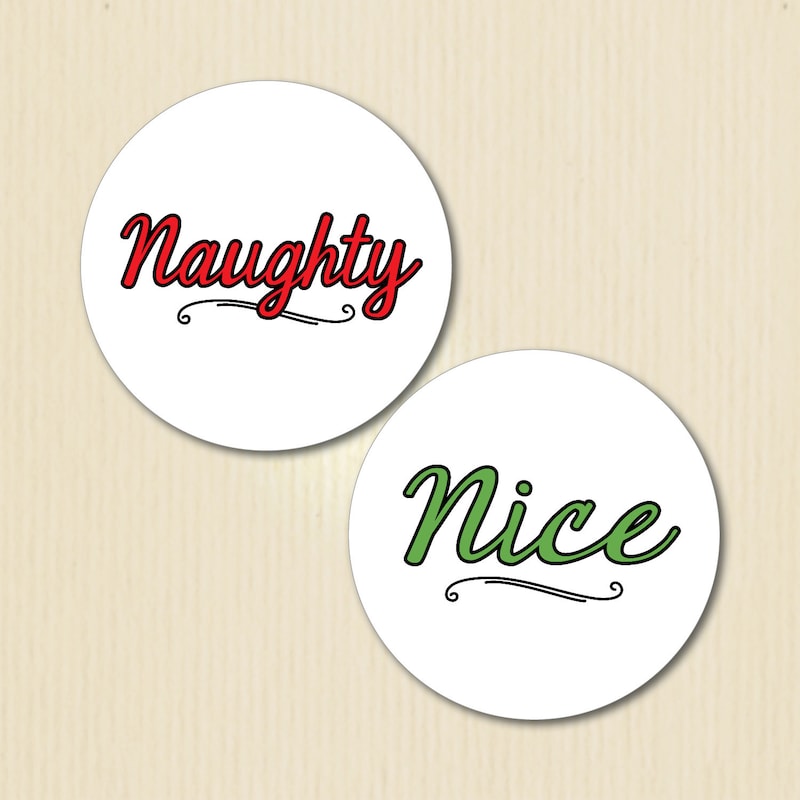 Naughty or Nice Tags - Etsy
