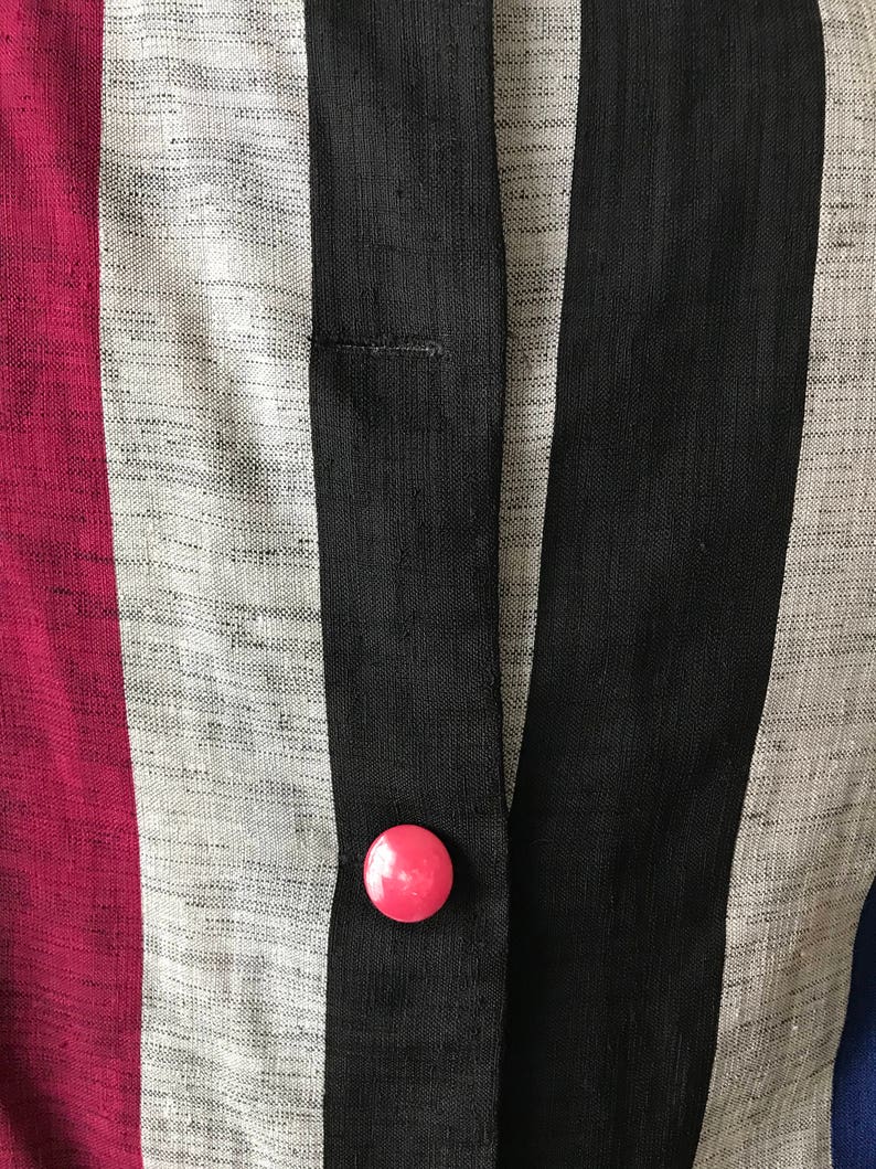 Blusa recortada a rayas vintage de los años 80 única Combínalo con ...
