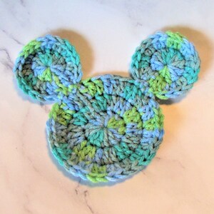 Beach Crochet Mouse Head Coasters Hidden Mickey Yarn - Etsy