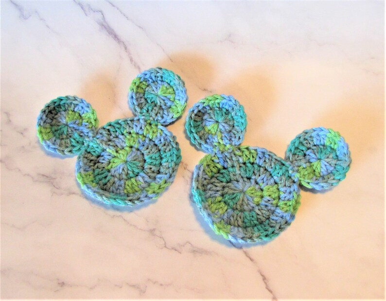 Beach Crochet Mouse Head Coasters Hidden Mickey Yarn - Etsy