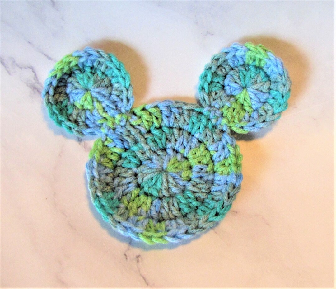 Beach Crochet Mouse Head Coasters Hidden Mickey Yarn - Etsy