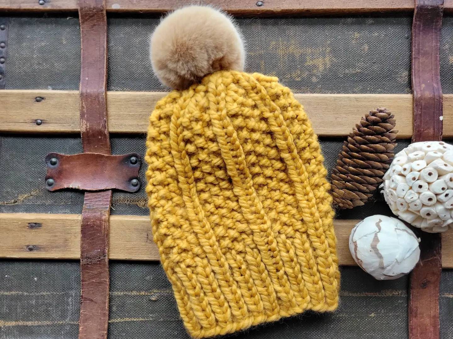 Handknit Wool Hat Handmade Toque Warm Winter Hat - Etsy UK