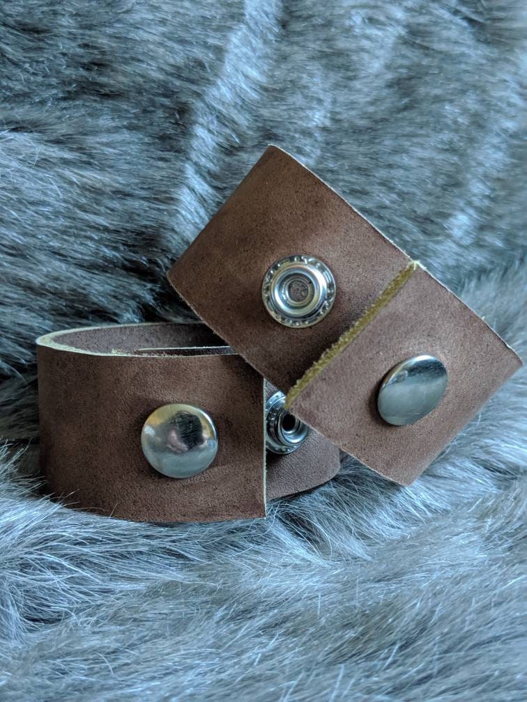 Leather Shawl/cowl Cuff Handmade Leather Bracelet Hand Cut - Etsy