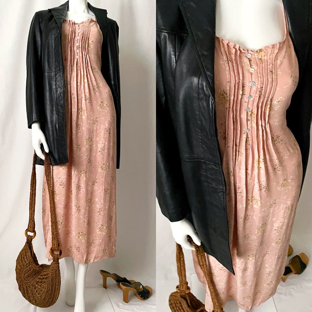 Vintage 90s Pink Pastel Floral Babydoll Maxi Dress - Etsy