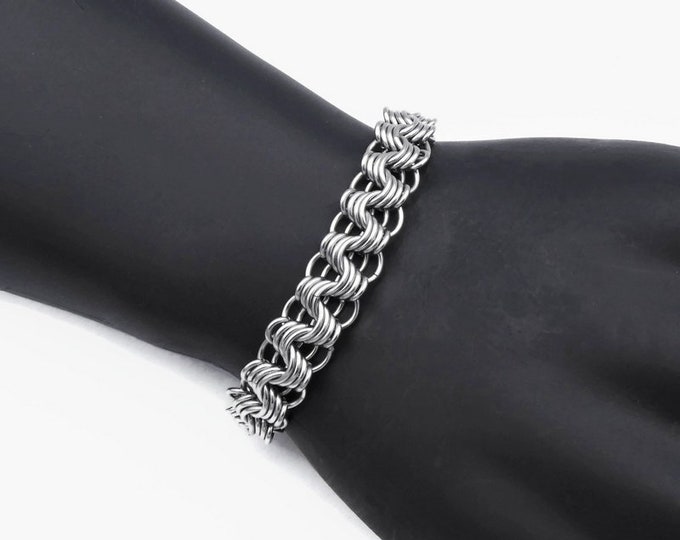 Stainless Steel Supersonic Waves Reversible Chain Bracelet - Etsy