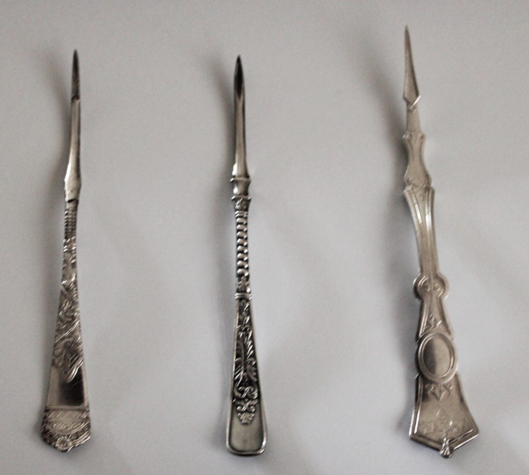 11 Different Antique Silver Plated Loop Lifter for Rug Hookers to ...