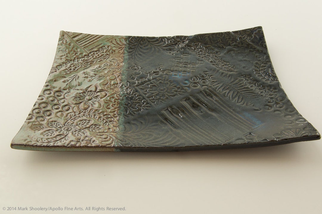 Texture Platter on Dark Clay - Etsy