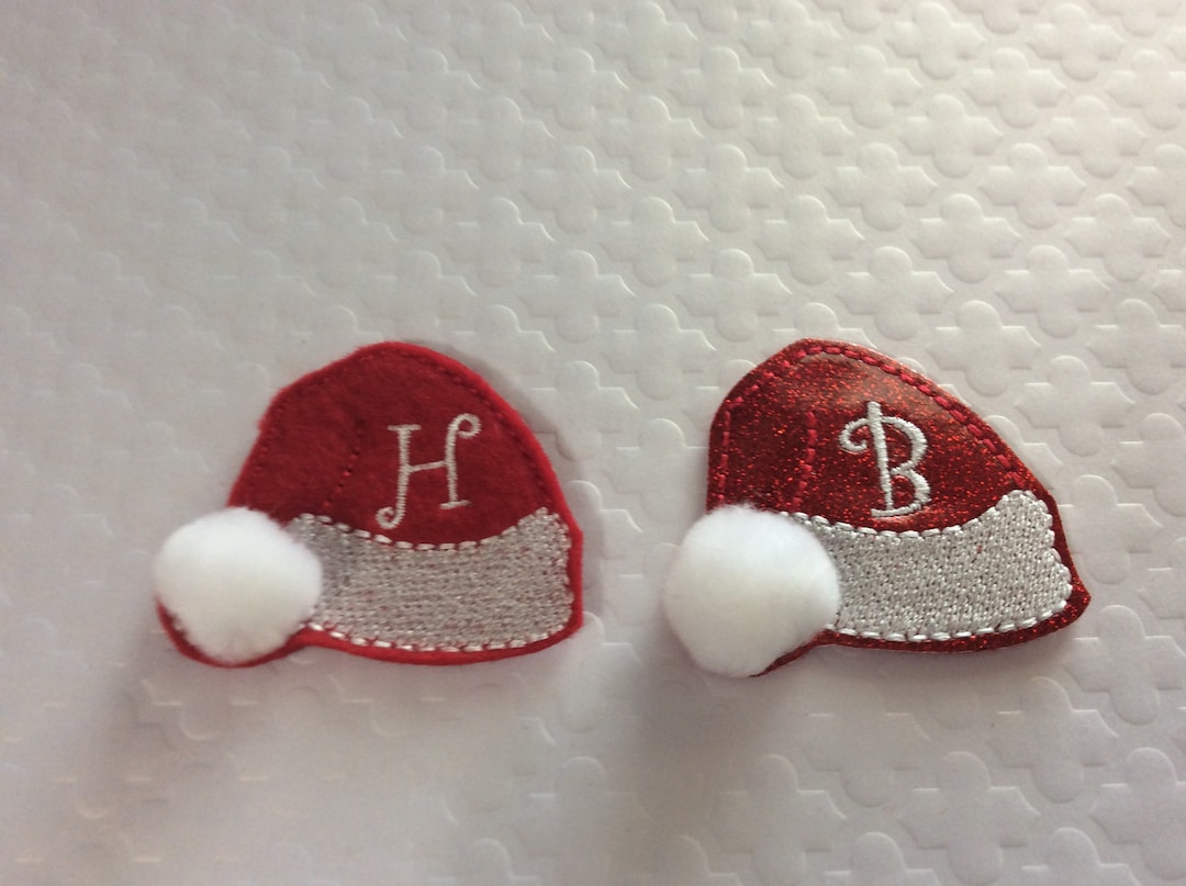 Santa Hat Monogrammed With Initials, Felt or Vinyl. - Etsy
