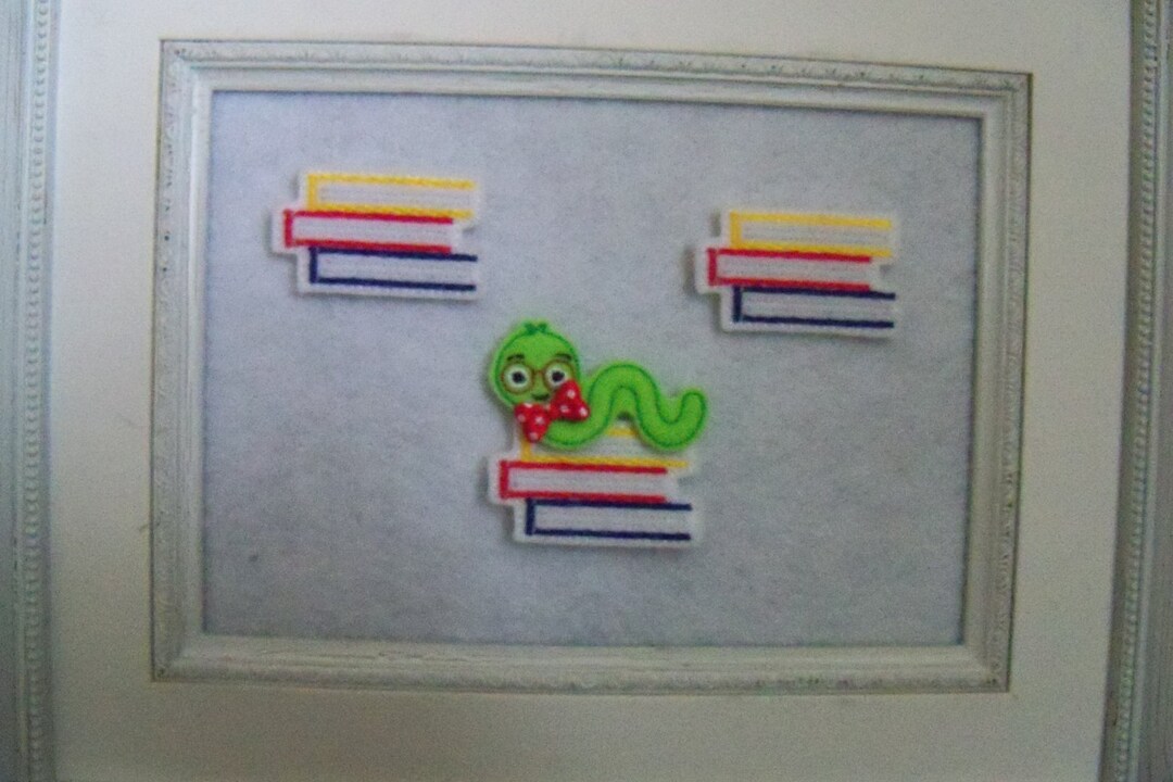 Book Worm Feltie, Inch Worm Feltie, Book Feltie, You Choose ,set of 4 ...