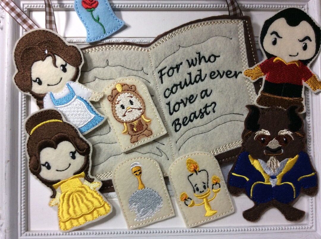 Princess Finger Puppet Set With Case, Quiet Time Toy 9 Piece Set Ready ...