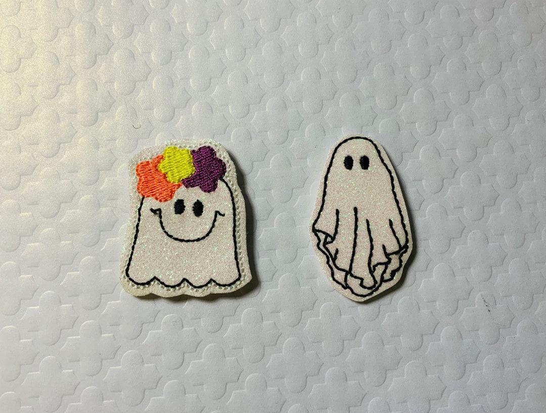 Ghost Feltie ,two to Choose, Vinyl Feltie, Set of 4 of One Style - Etsy