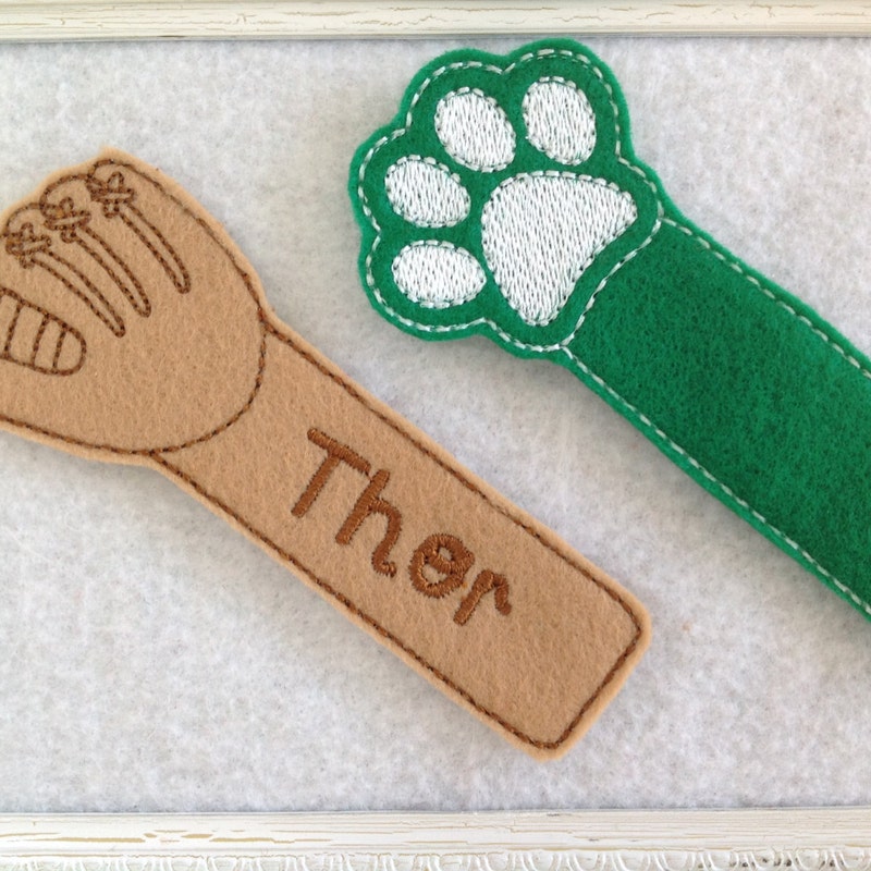 Paw Print Bookmark - Etsy