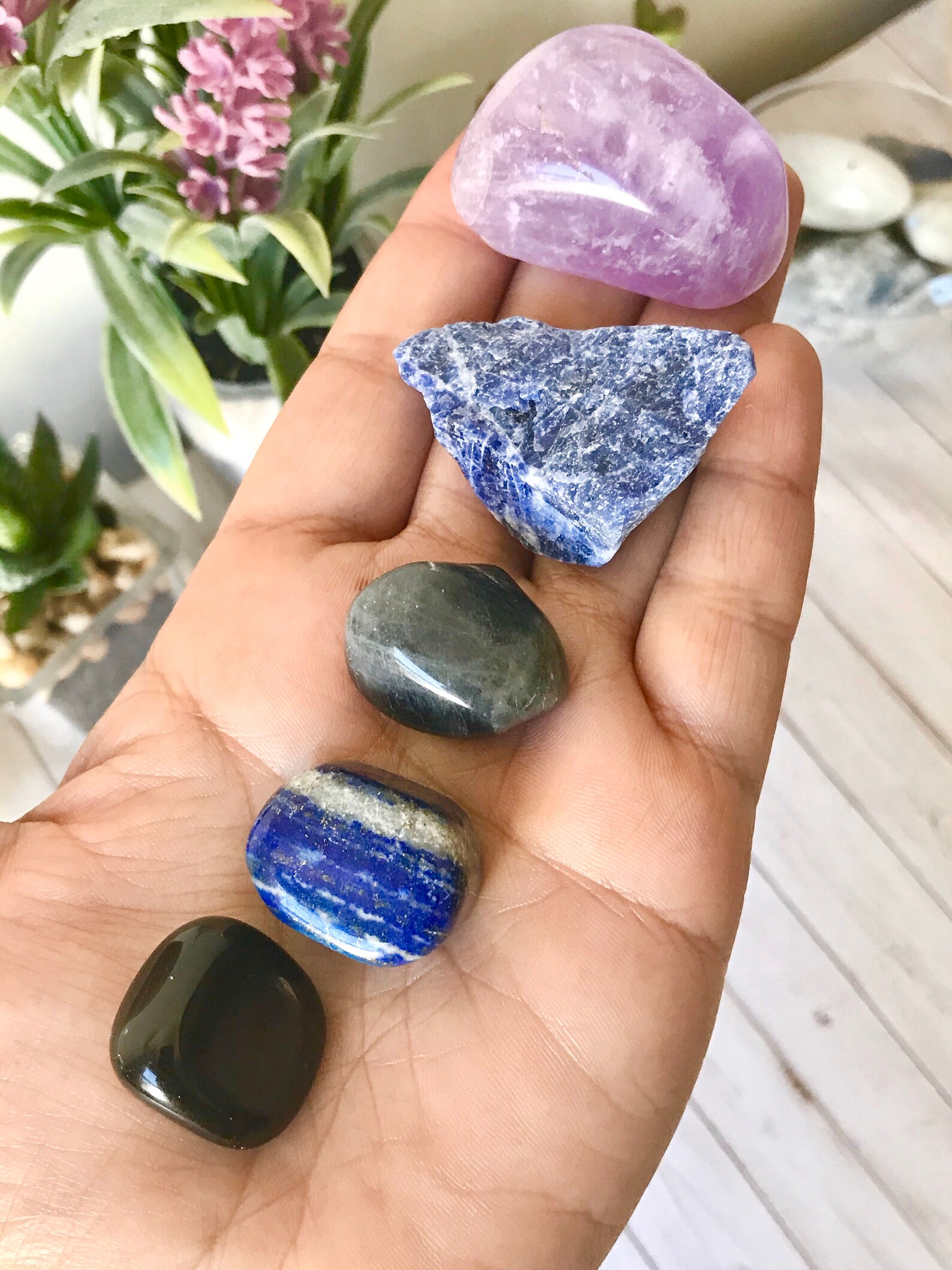 Third Eye Chakra Stone Set - Chakra of Intuition - Lapis, Sodalite ...