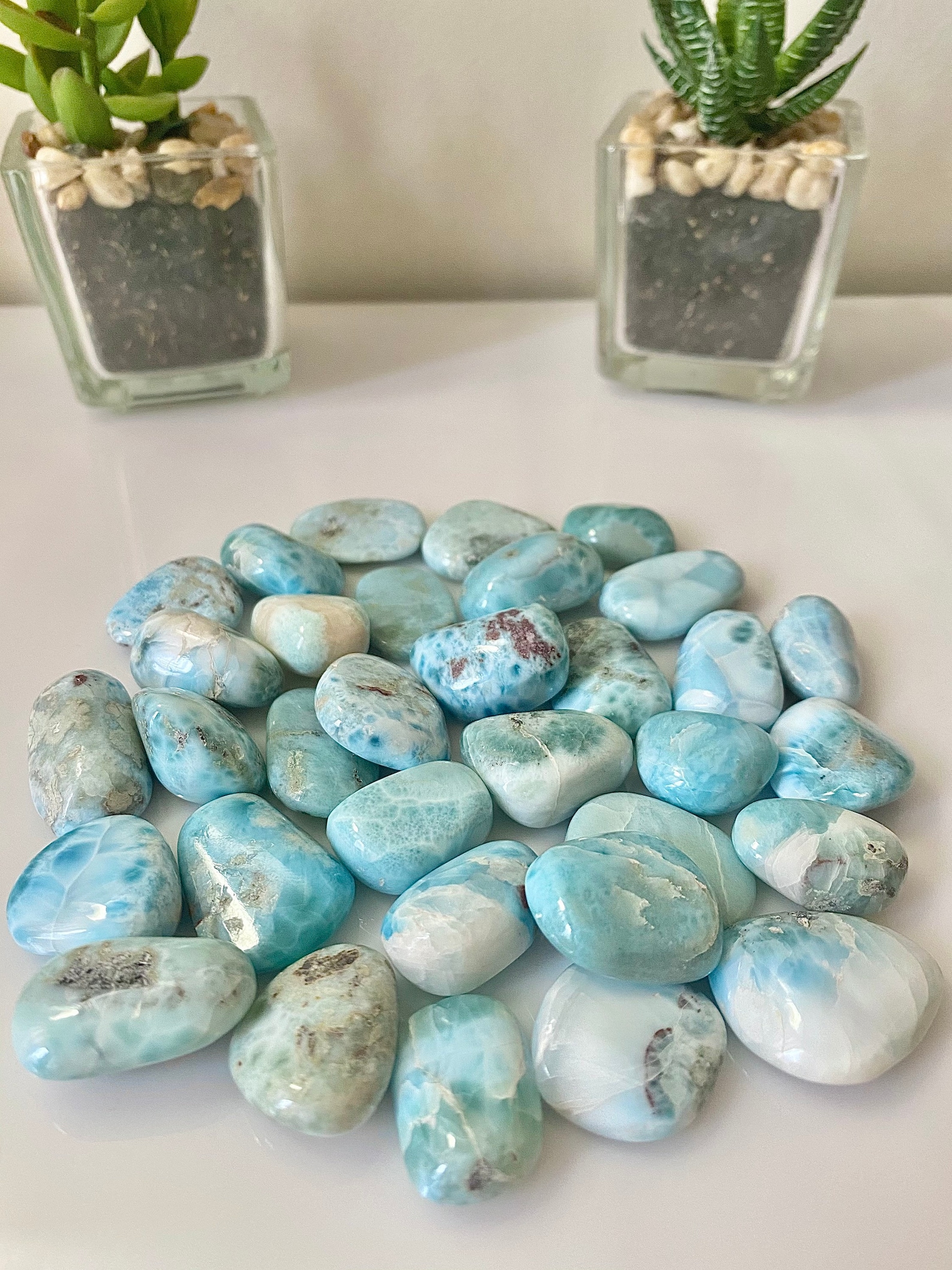 Larimar Tumbled Stone - Etsy