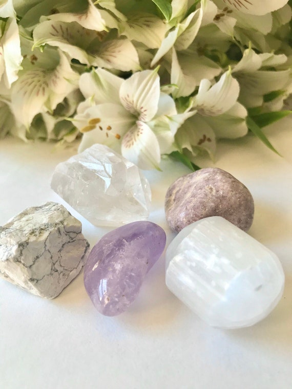 Crown Chakra Stone Set Chakra of Enlightenment Amethyst - Etsy