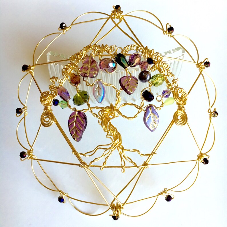 Women's Amethyst/green Etz Chaim Star of David Wire Kippah | Etsy