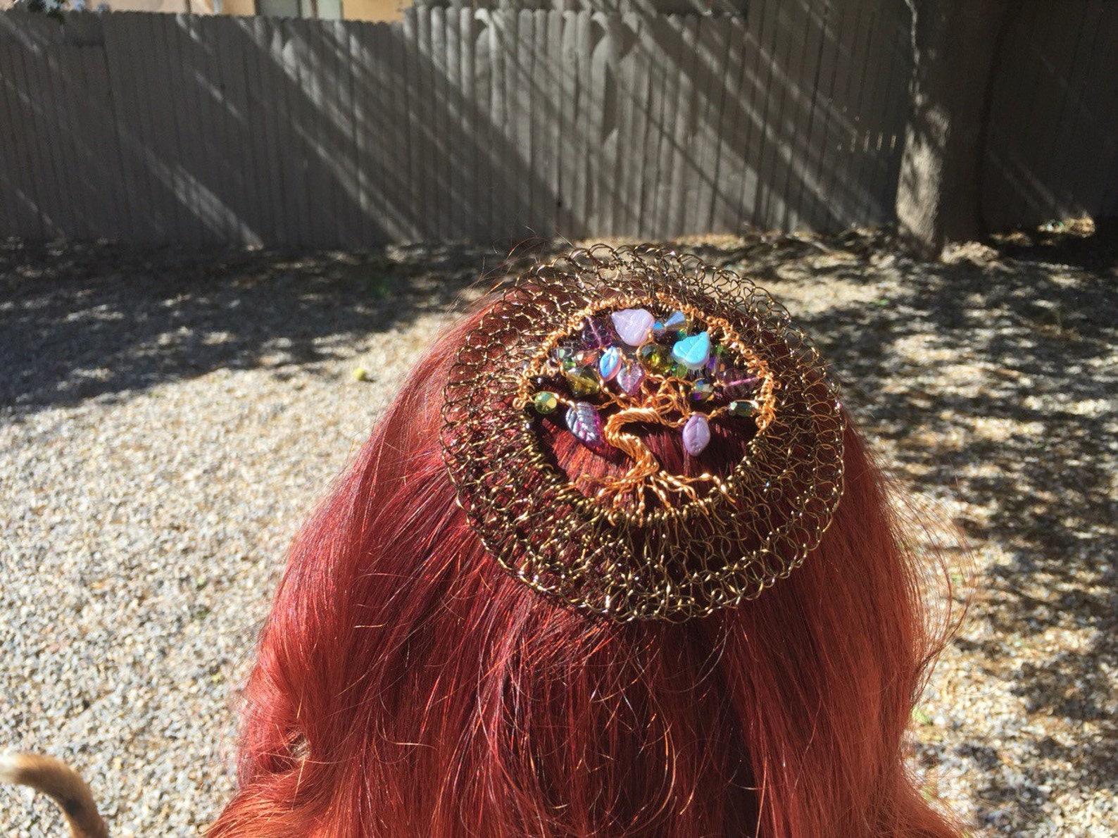 Women's Etz Chaim Amethyst Beaded Wire Kippah - Etsy