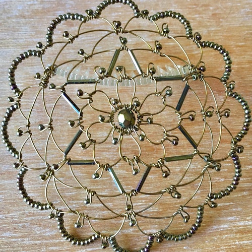 Women's Iridescent Crystal Star of David Wire Kippah - Etsy