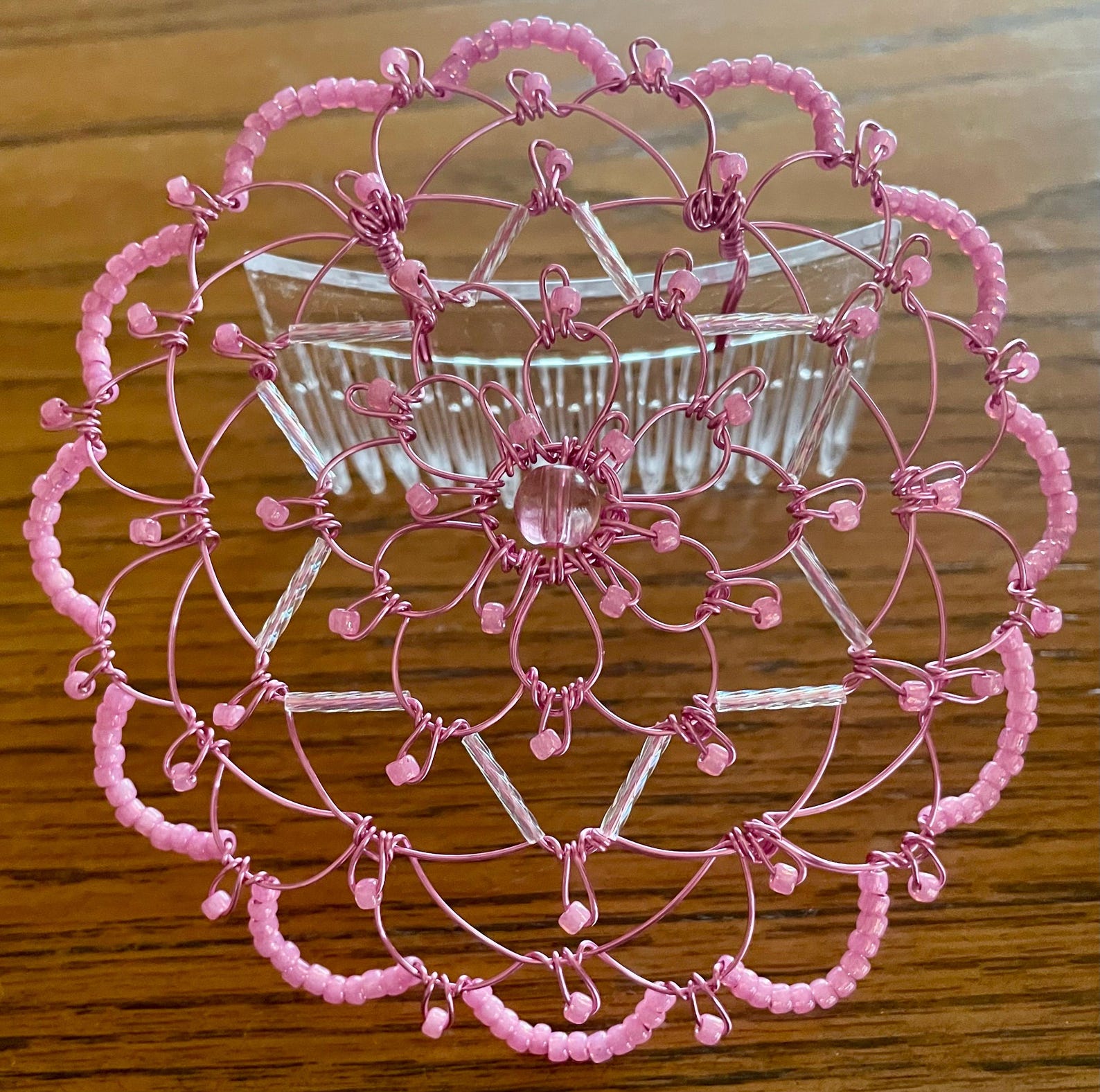Pink Beaded Wire Girl's Kippah - Etsy