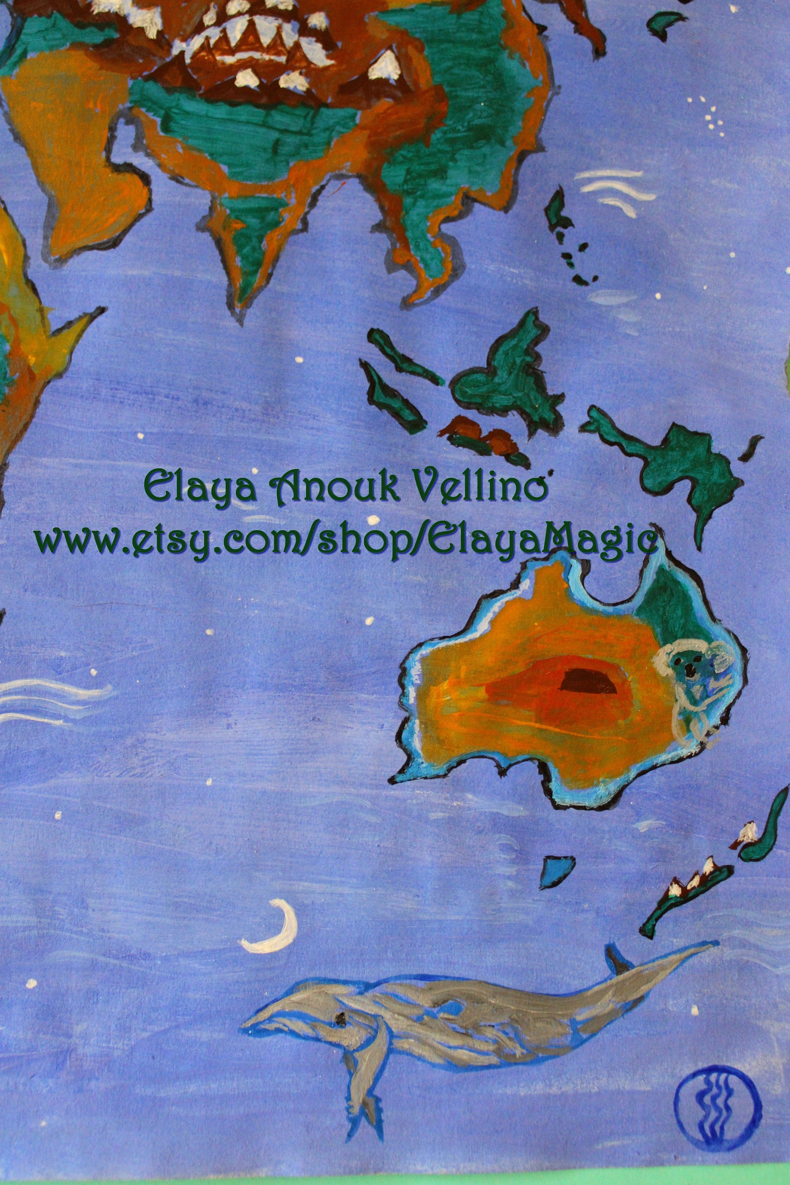 Children World Map Adventure World Map Animal Spirit World - Etsy