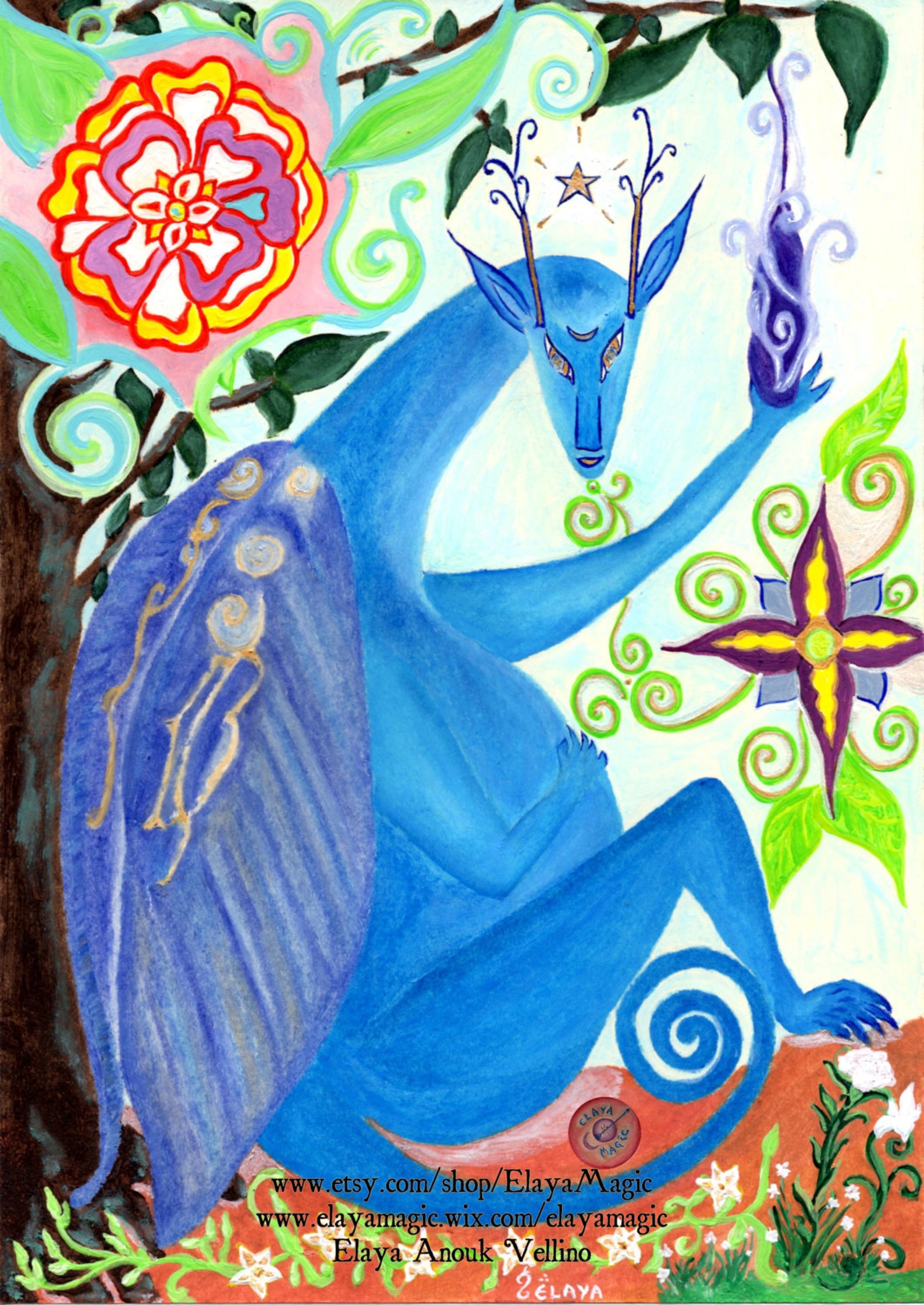 Blue Dragon Magic - Poster Proposition & Light Sharing (texts) - Etsy