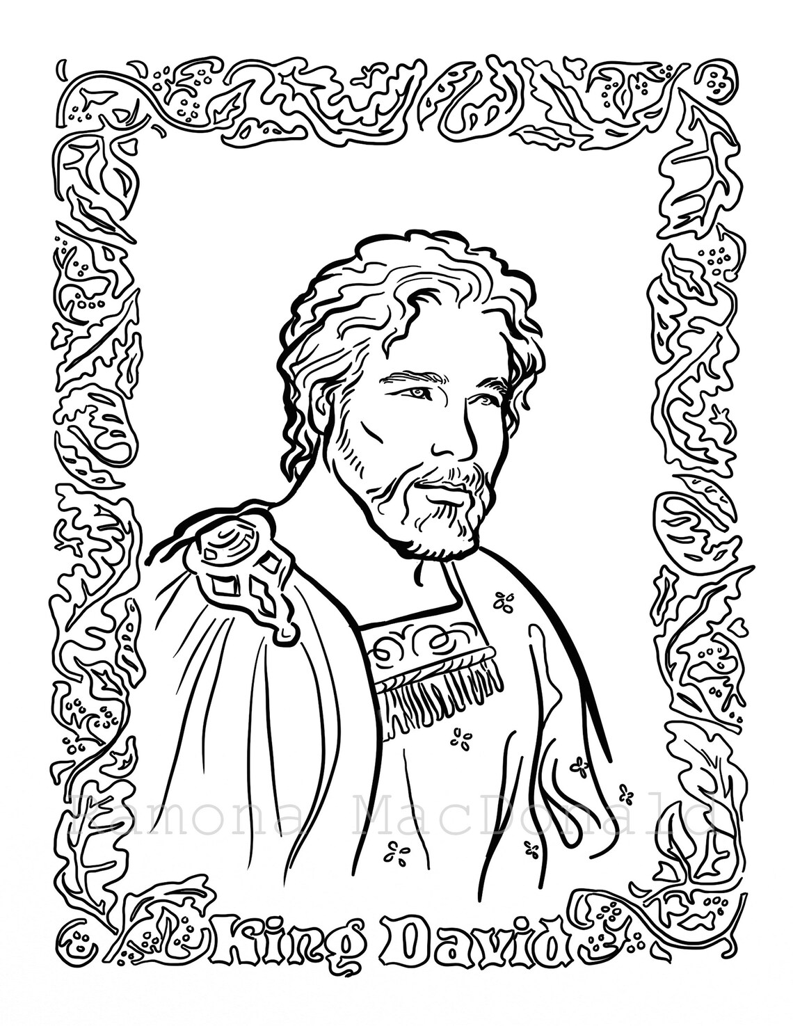 David King Bible Coloring Coloring Pages