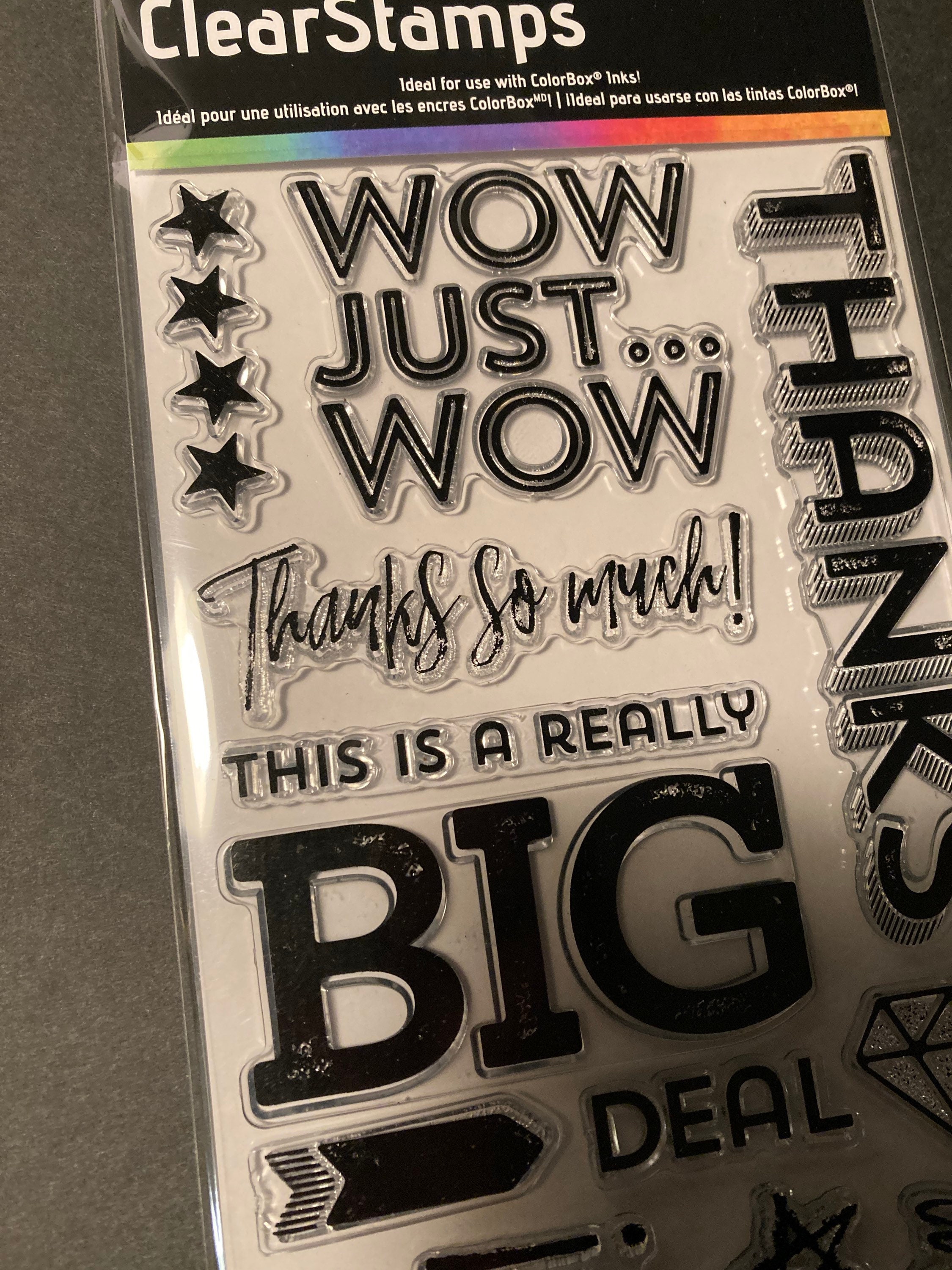 Craft Supplies & Tools Congratulation Stamps Clear Stamp Set Big Thanks ...