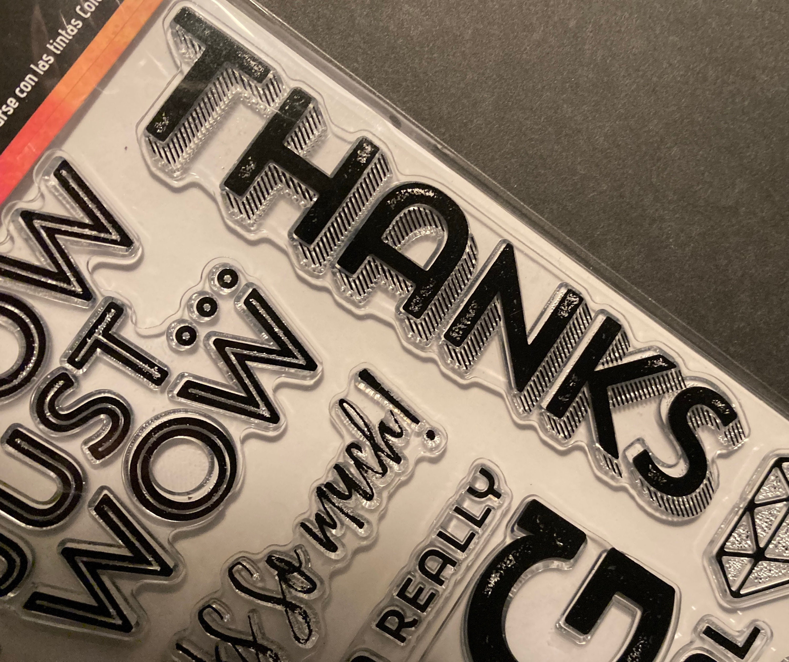 Craft Supplies & Tools Congratulation Stamps Clear Stamp Set Big Thanks ...