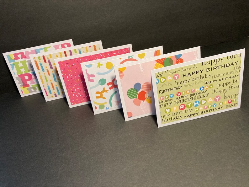 Colorful Happy Birthday Cards and Envelopes With Envelope Seals, Happy ...