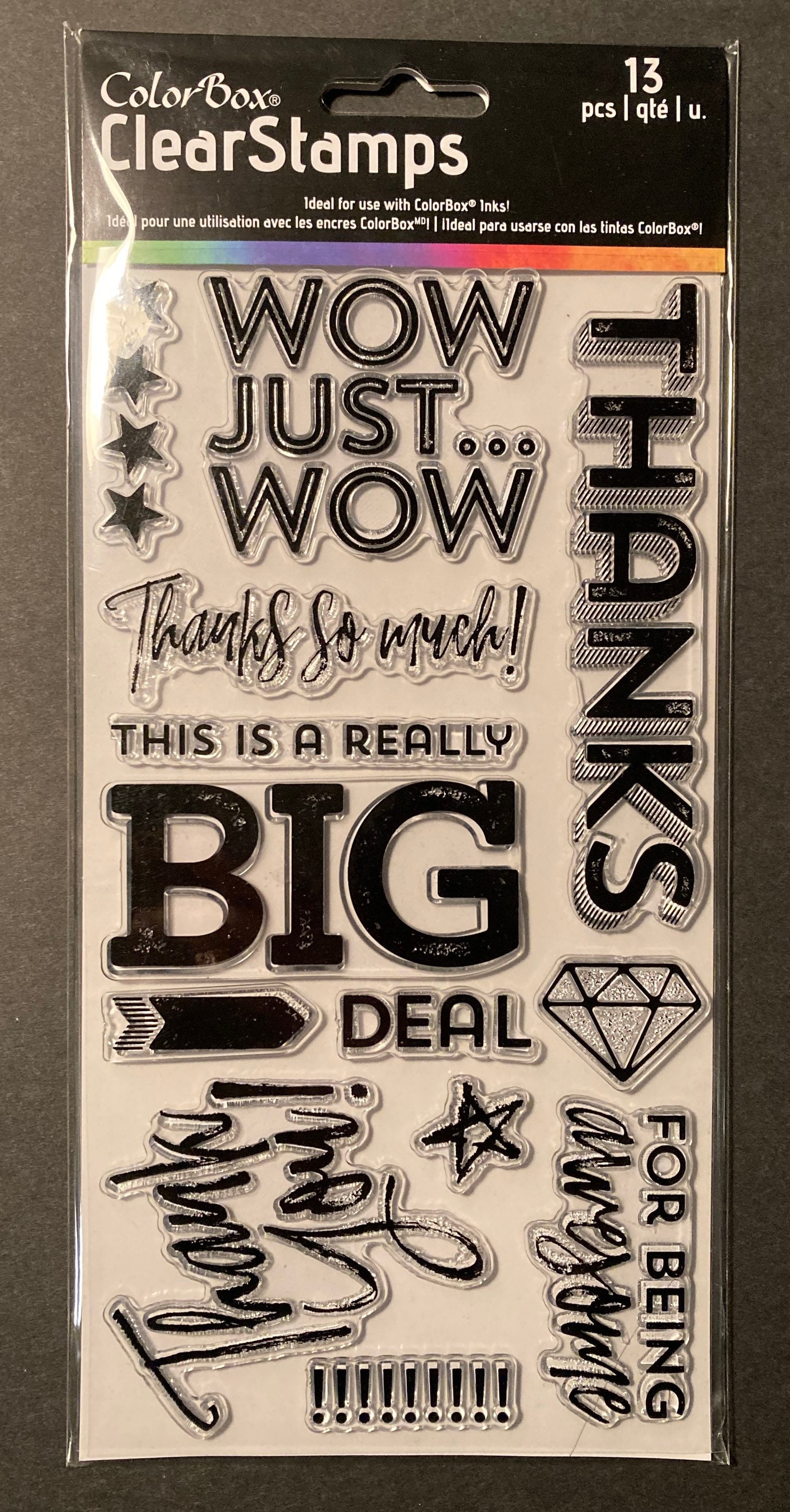 Craft Supplies & Tools Congratulation Stamps Clear Stamp Set Big Thanks ...