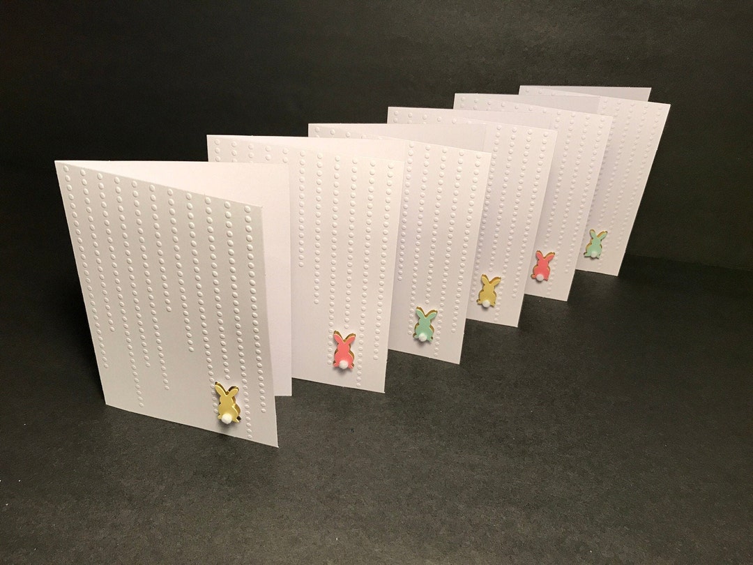 Embossed Easter Bunny Cards and Envelopes With Envelope Seals, Cute ...