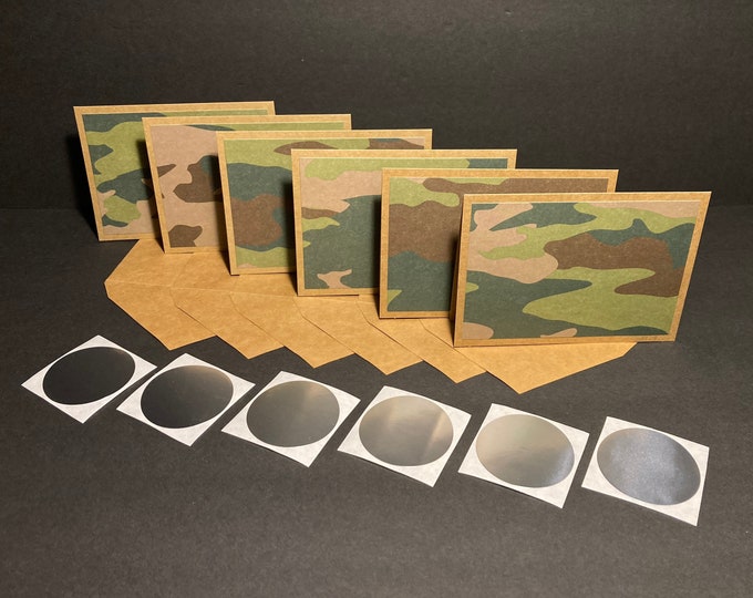 Camo Mini Envelopes, Camouflage Note Cards, Enclosure Cards, Blank ...