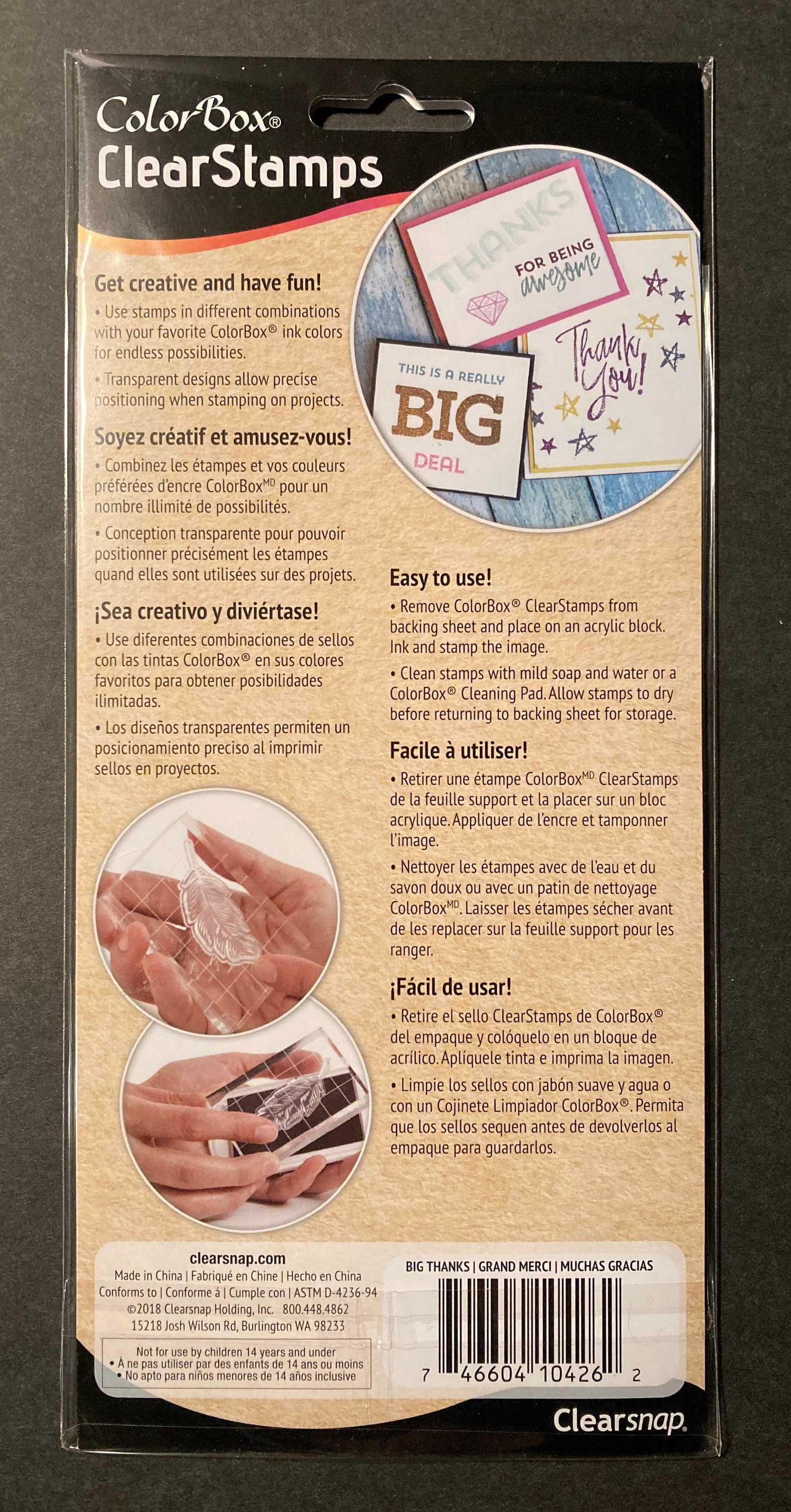 Craft Supplies & Tools Congratulation Stamps Clear Stamp Set Big Thanks ...