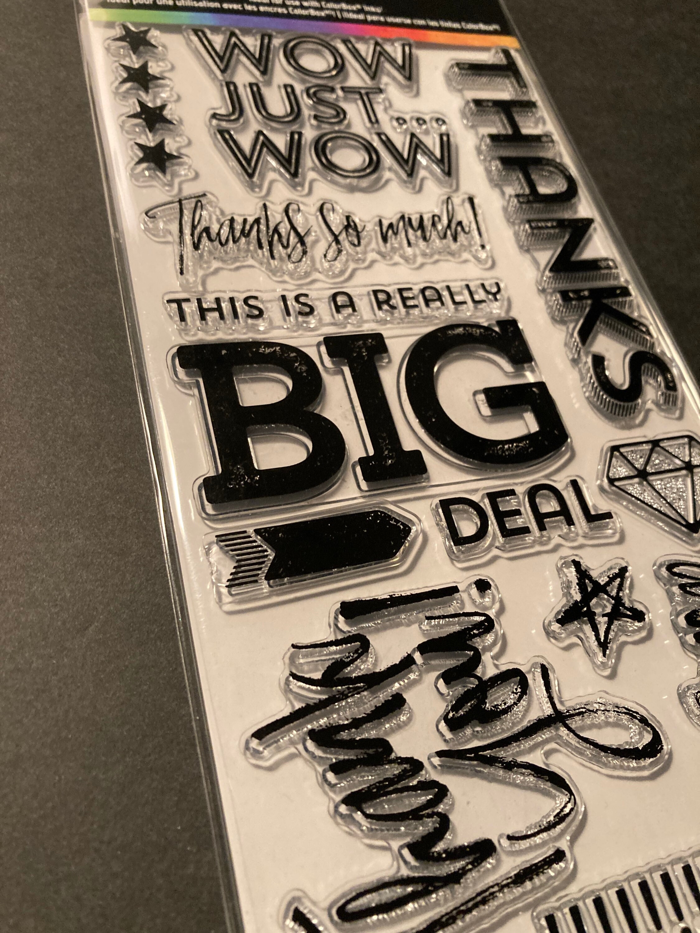 Craft Supplies & Tools Congratulation Stamps Clear Stamp Set Big Thanks ...