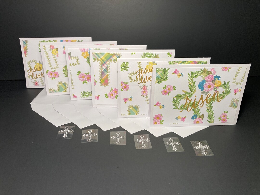 Religious Easter Cards and Envelopes With Envelope Seals, Cross Easter ...