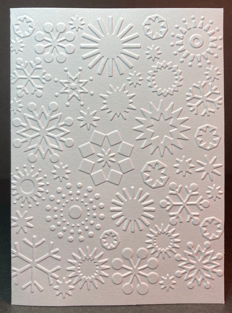 Snowflake Embossed Christmas Cards and Envelopes With Envelope Seals ...