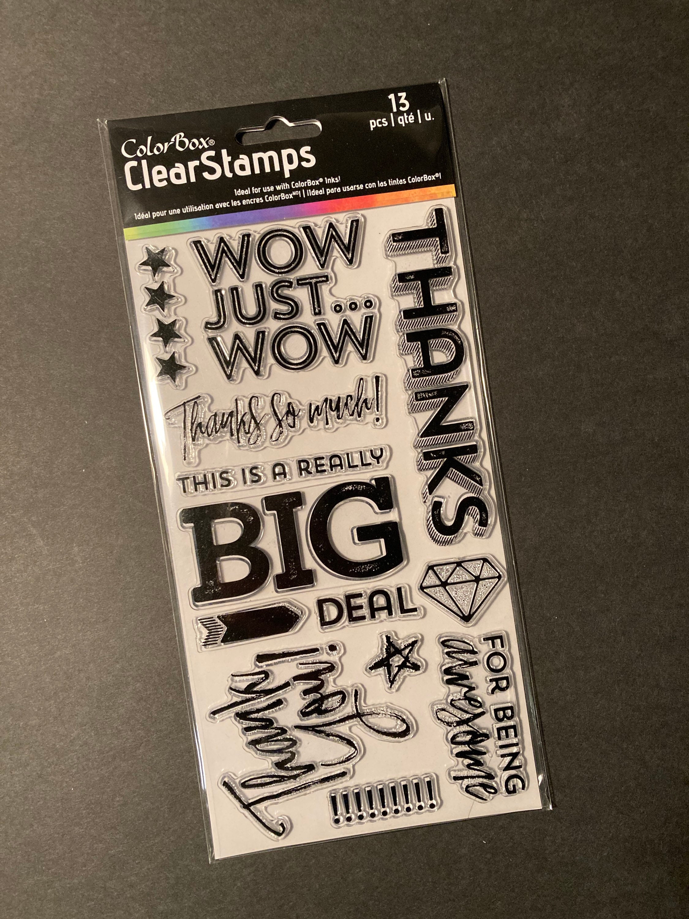 Craft Supplies & Tools Congratulation Stamps Clear Stamp Set Big Thanks ...