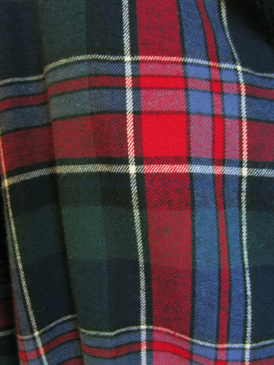 Cotton PLAID Flannel Dress Scotch Plaid Maxi Dress Long Duster Punk ...