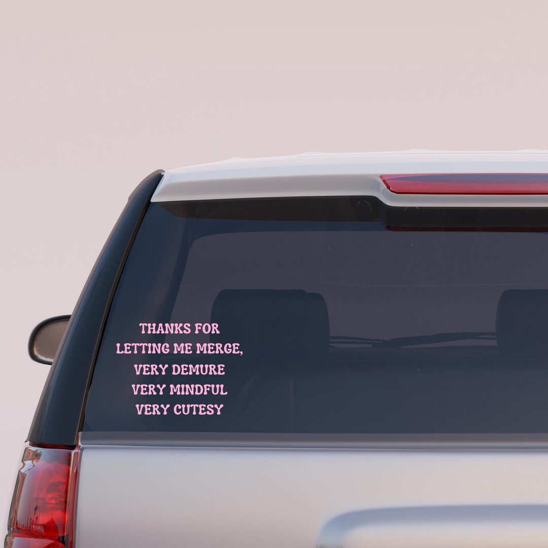 Very Demure Very Mindful, Car Decal, Road Rage Decal - Etsy