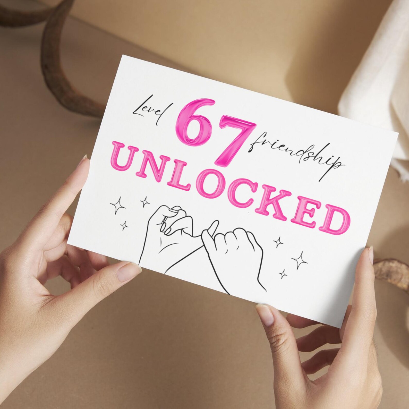 Level 67 Friendship Unlocked, Printable Valentine’s Day Card, Funny 67 ...