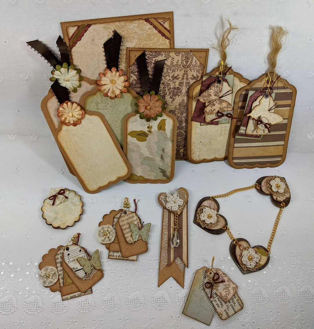 Handmade Mini Album Embellishments, Set of 14 Pieces - Etsy