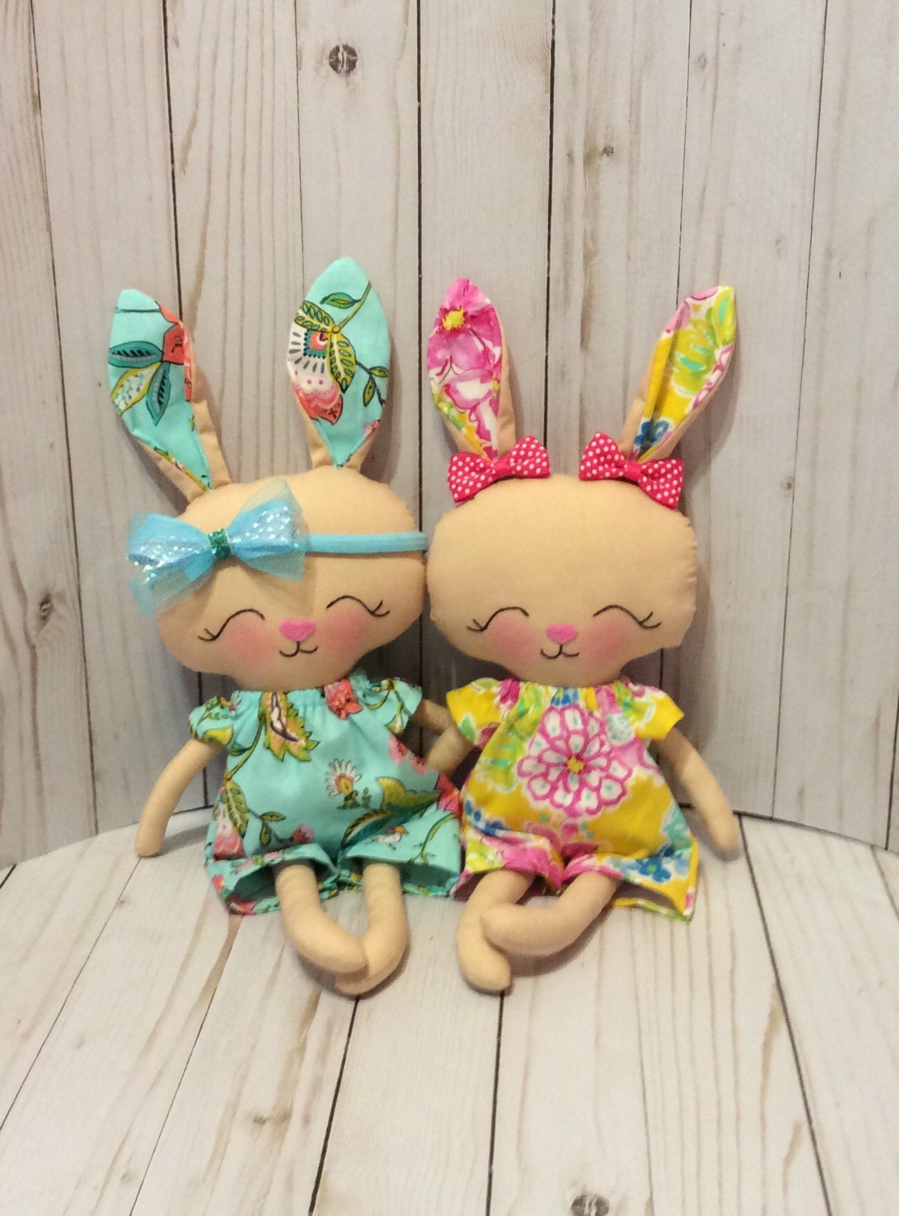 Handmade Girl Cloth Doll 17.5 Lexie Bunny Spring Rabbit - Etsy UK