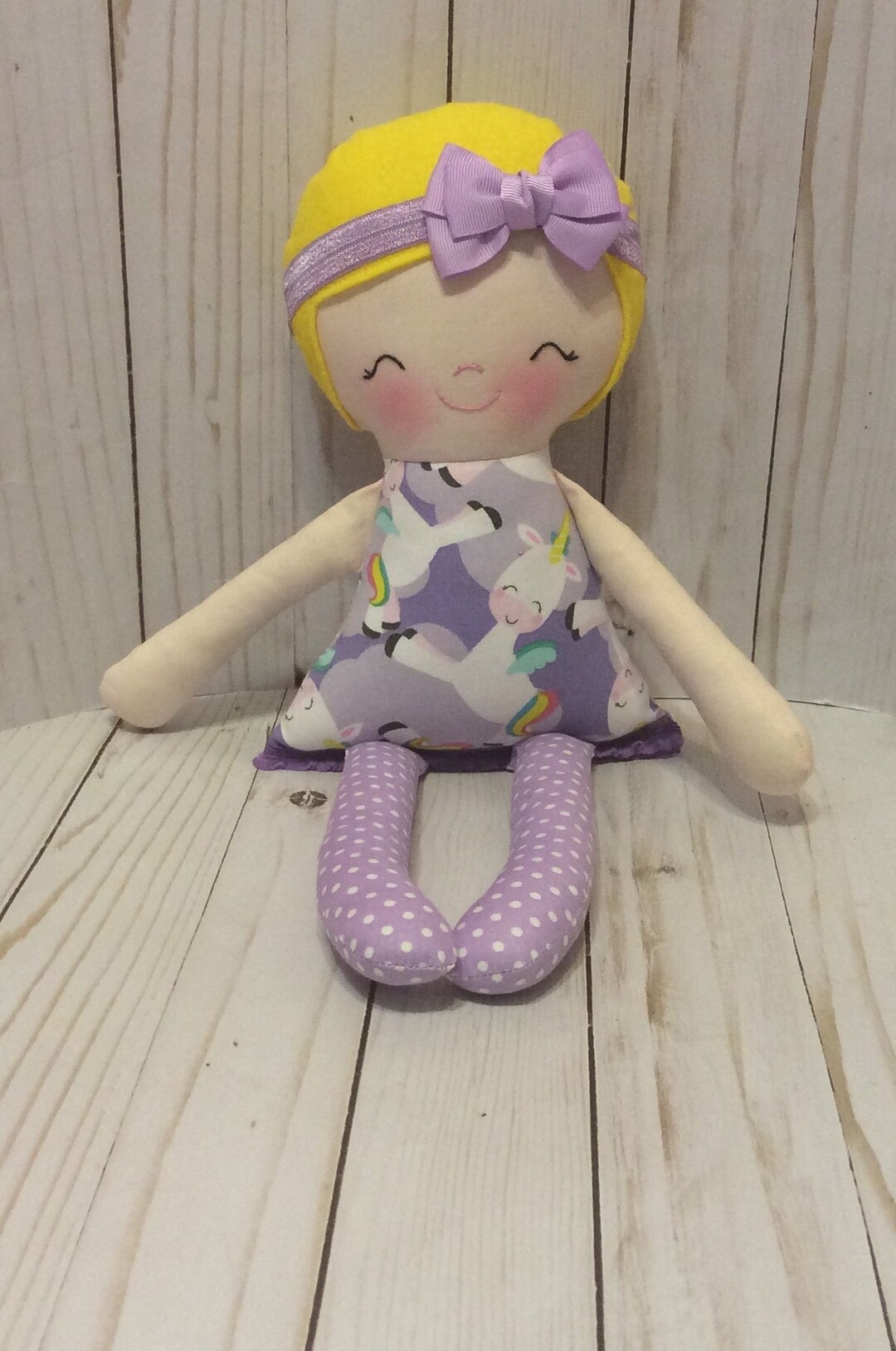 Handmade Girl Doll Unity | Cloth Doll 17.5” Plush Softie Rag Doll ...