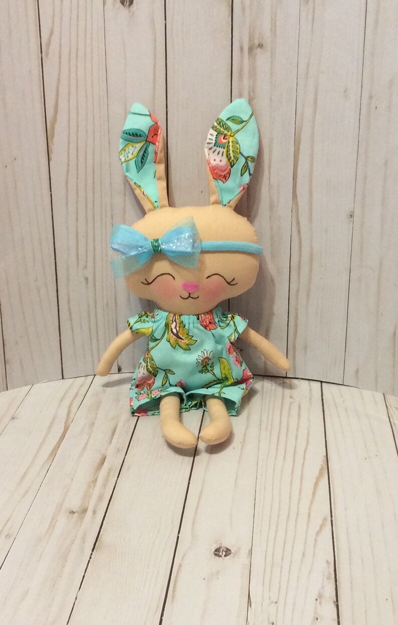 Handmade Girl Cloth Doll 17.5 Lexie Bunny Spring Rabbit - Etsy UK
