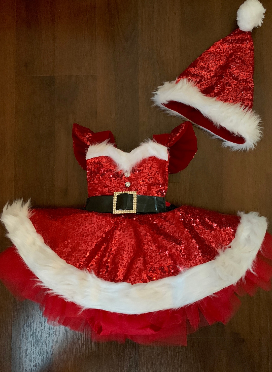 Preorder Sparkle Santa Romper Sequin Skirt Tutu Dress and Sequins - Etsy