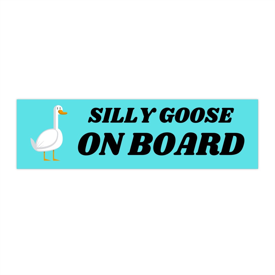 Funny Bumper Sticker Gen Z Silly Goose Sticker Meme Sticker New Driver ...