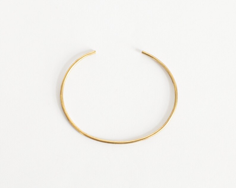Thin and delicate brass cuff bracelet | Etsy