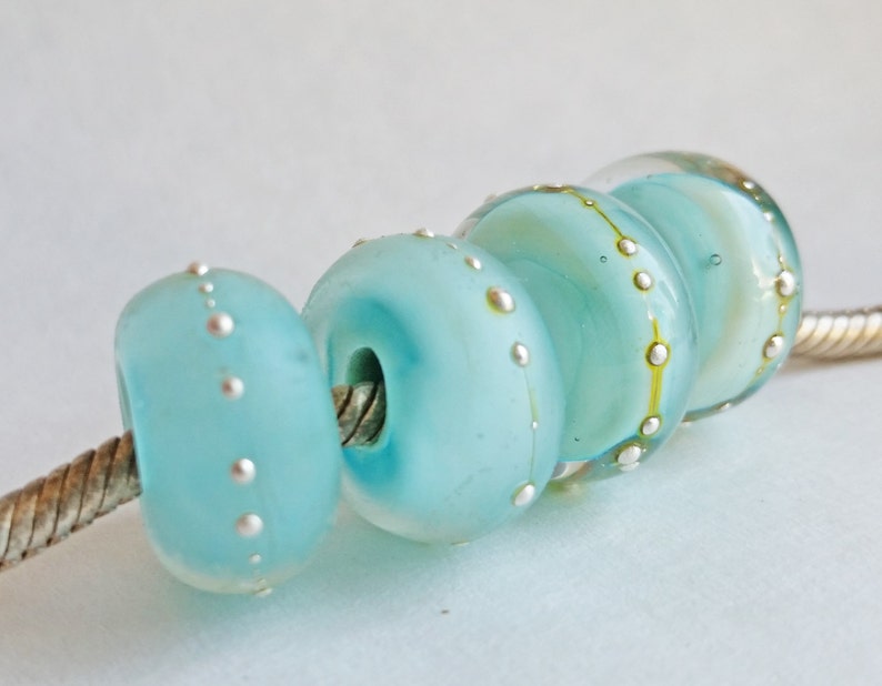 European Charm Bead Large Hole Bead Beachy Round by Sabrina | Etsy